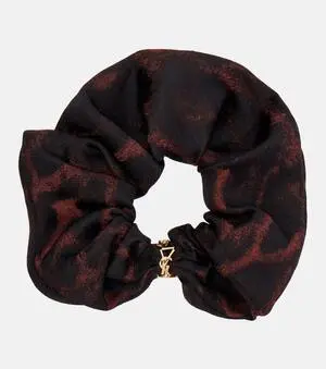 Saint Laurent Printed Silk And Cashmere Scrunchie - Multicoloured