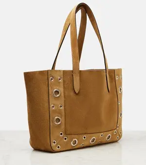 Valentino Garavani Medium Suede Tote Bag - Beige