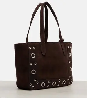 Valentino Garavani Nellcôte Medium Suede Tote Bag - Brown