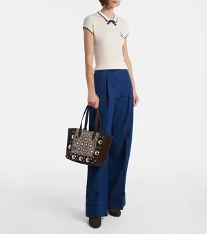 Valentino Garavani Nellcôte Medium Suede Tote Bag - Brown