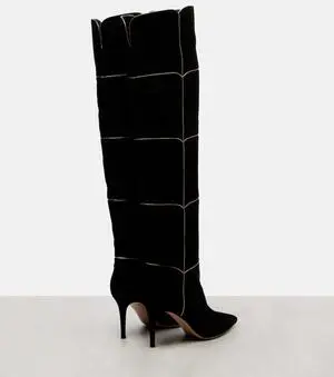 GIANVITO ROSSI Cuissard 85 Suede Knee-high Boots