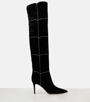 GIANVITO ROSSI Cuissard 85 Suede Knee-high Boots