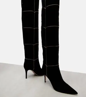 GIANVITO ROSSI Cuissard 85 Suede Knee-high Boots