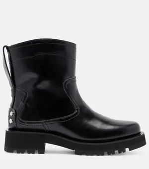 GANNI Studded Ankle Boots - Black