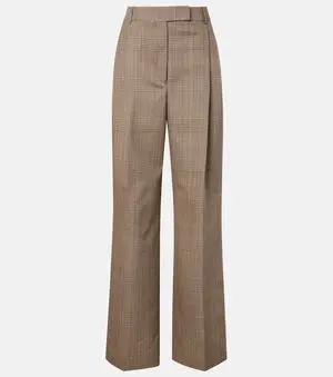 RÓHE Checked Virgin Wool Straight Pants