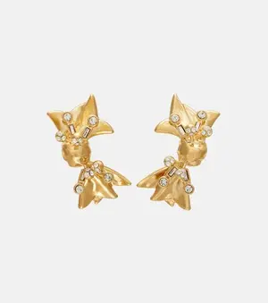 Oscar De La Renta Embellished Clip-on Earrings - Gold