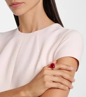 Oscar De La Renta Heart Balloon Fashion Ring