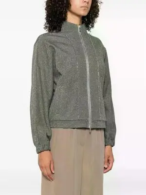 Peserico Glitter Zip-up Sweatshirt