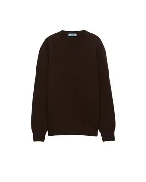Prada Wool And Cashmere Crew-neck Sweater - Brown