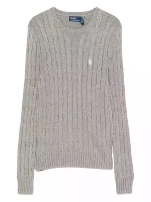 Polo Ralph Lauren Cable-knit Crew-neck Sweater - Grey