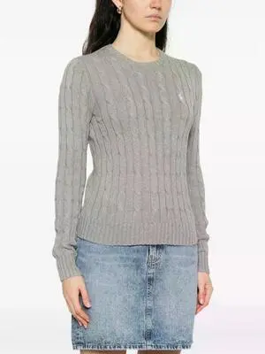 Polo Ralph Lauren Cable-knit Crew-neck Sweater - Grey