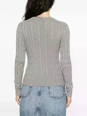 Polo Ralph Lauren Cable-knit Crew-neck Sweater - Grey