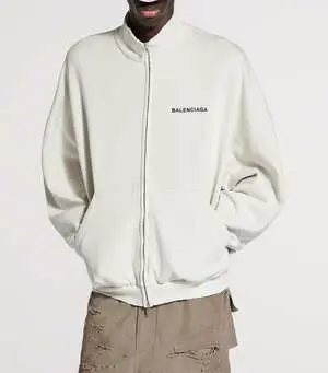 Balenciaga Cotton Logo Zip-up Jacket