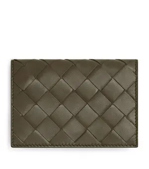 Bottega Veneta Nappa Intrecciato Business Card Case - Green