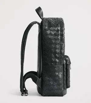 Bottega Veneta Small Intrecciato Leather Backpack - Brown