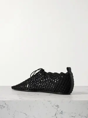 TOTEME Crochet-knit Ballet Flats