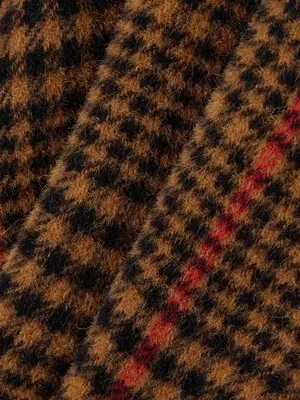 Saint Laurent Checked Wool And Llama-blend Cape