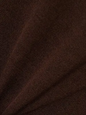 Saint Laurent Wool, Cashmere And Silk-blend Turtleneck Sweater - Brown