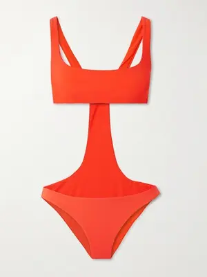 Kiki De Montparnasse La Sirene Cutout Swimsuit - Orange
