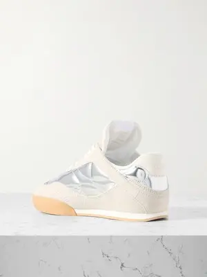Chloé Kick Suede And Metallic Leather Sneakers