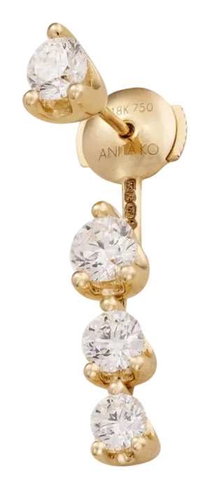 ANITA KO Large Orbit 18-karat Diamond Single Earring - Gold