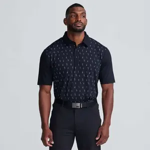 PXG Comfort Fit Player Print Polo - Black