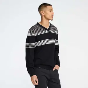 PXG Striped V-neck Sweater