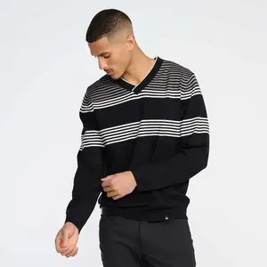 PXG Striped V-neck Sweater