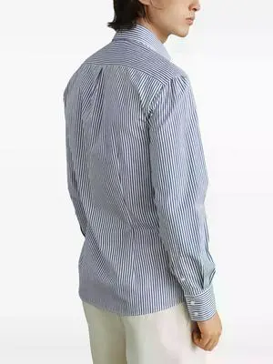 Brunello Cucinelli Stripe Pattern Cotton Shirt