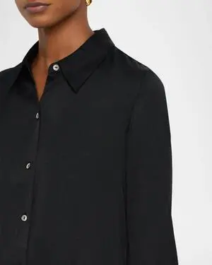 Vince Classic Slim-fit Shirt - Black