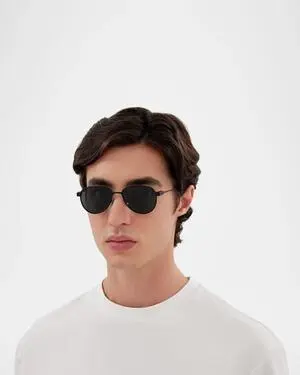 Saint Laurent Sl 772 Metal Aviator Sunglasses - Black