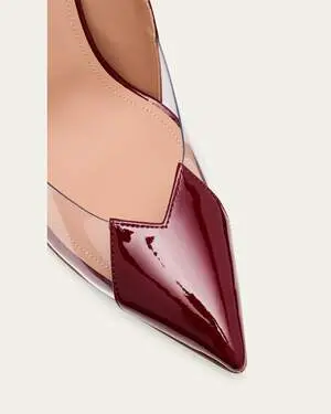 MALONE SOULIERS Malia Leather Pumps With Pvc Detailing - Dark Red