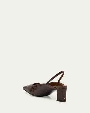 GIUSEPPE ZANOTTI Morpheus Croc-printed Slingback Pumps