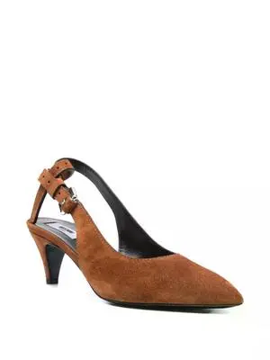 Moschino 60mm Slingback Suede Pumps