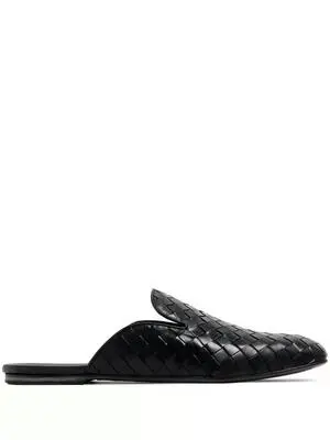 BARRETT Woven Leather Slippers - Black