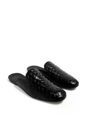BARRETT Woven Leather Slippers - Black