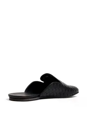 BARRETT Woven Leather Slippers - Black