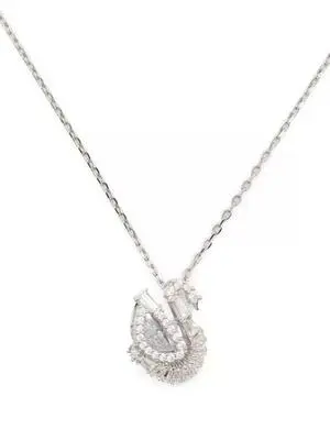 SWAROVSKI Swan Pendant Necklace - Silver