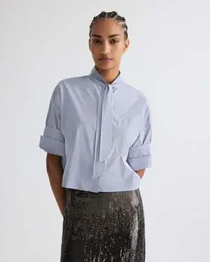 Twp Tie Detailed Shirts For Women