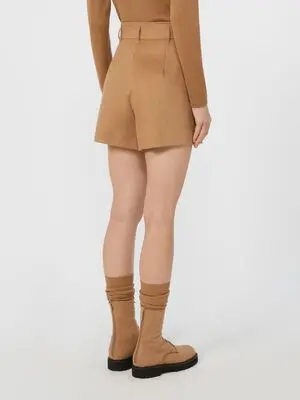 Max Mara High-waisted Zibeline Baby Shorts