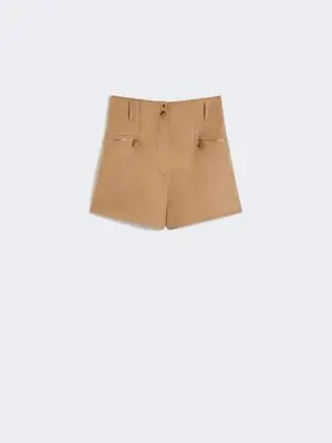 Max Mara High-waisted Zibeline Baby Shorts