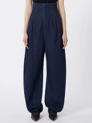 Max Mara High-waisted Dark Denim Trousers