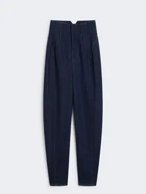 Max Mara High-waisted Dark Denim Trousers