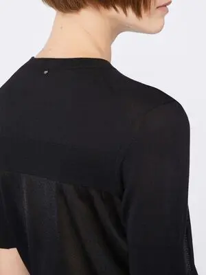 Max Mara Bi-material Short-sleeved Jumper