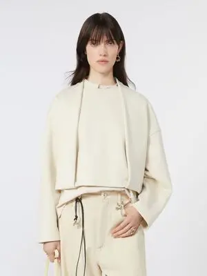 Max Mara Soft Sweatshirt With Double-layer Effect