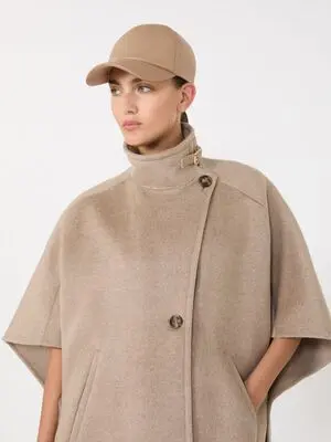 Max Mara Leather Baseball Cap - Mud
