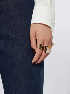 Max Mara Square Ring With Logo
