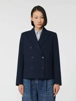 Max Mara Double-breasted Gabardine Jacket