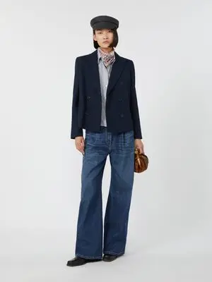 Max Mara Double-breasted Gabardine Jacket