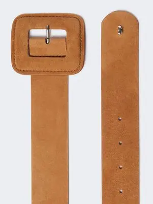 Max Mara Suede Belt - Brown